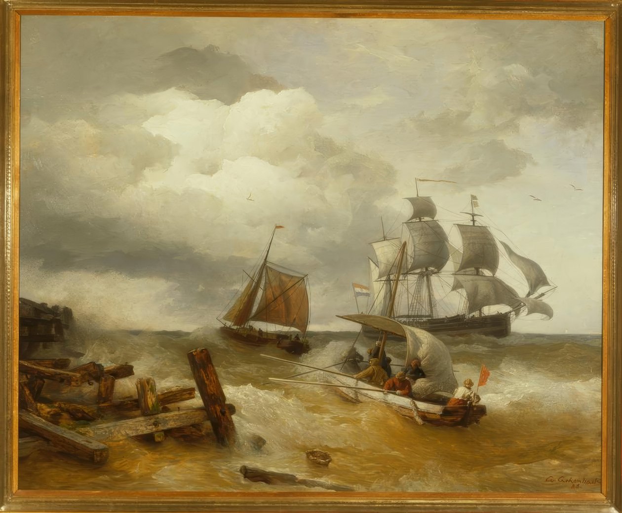 Marine von Andreas Achenbach: hochwertiger Kunstdruck