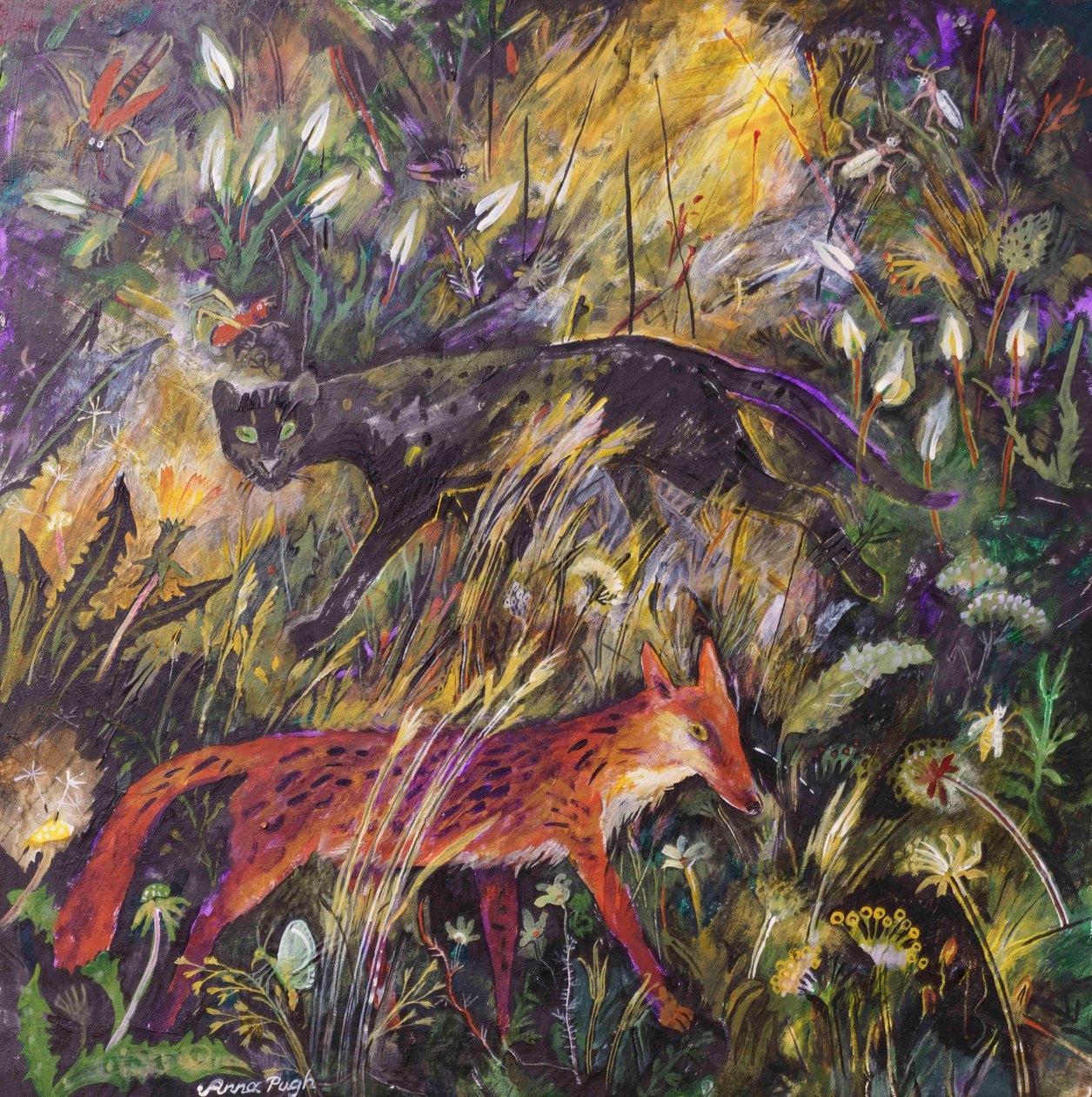 Der Panther & der Fuchs von Anna Pugh: Kunstdruck kaufen