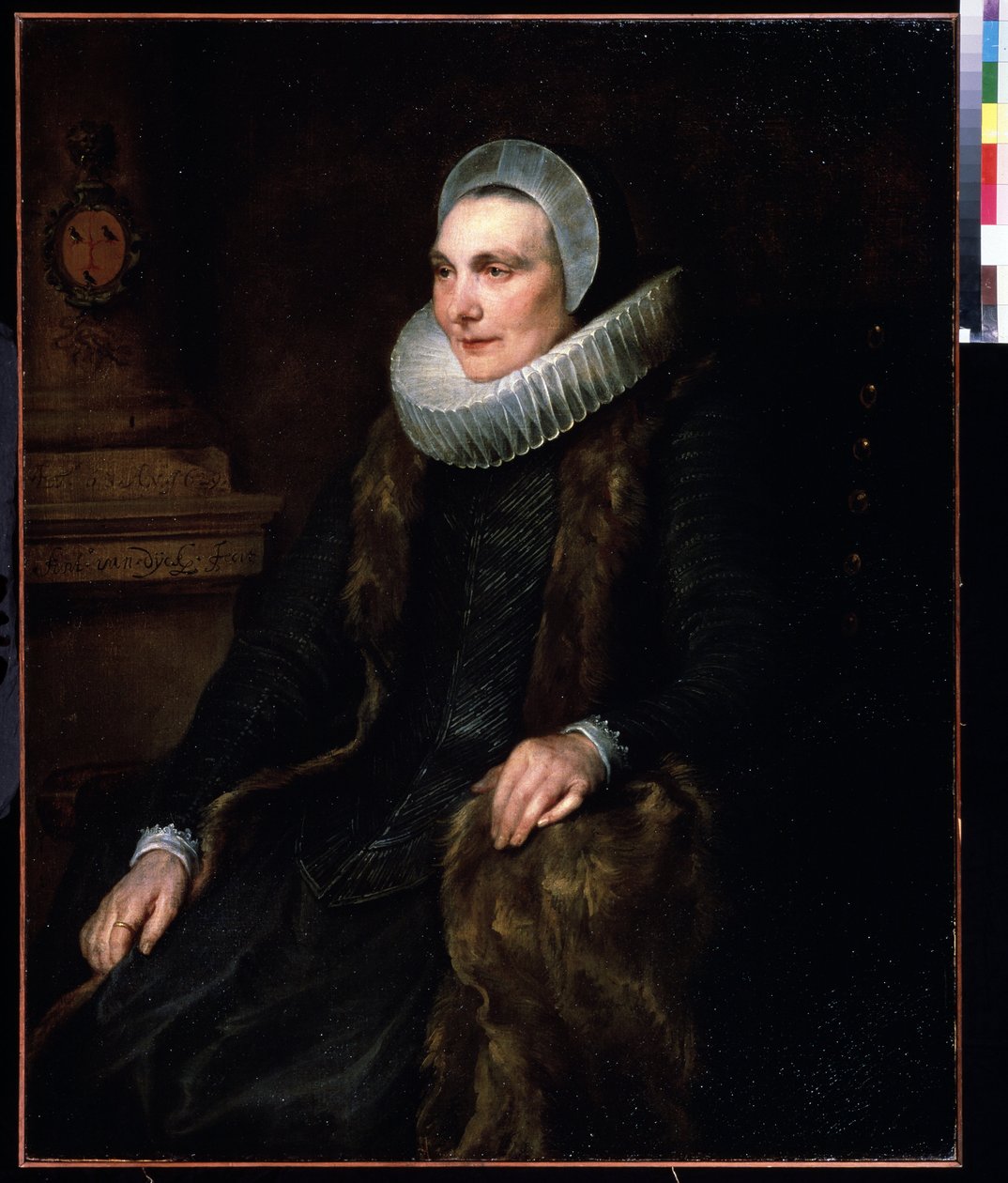 Porträt von Maria Bosschaert (1605-1664). Gemälde von Antoine van Dyck ...