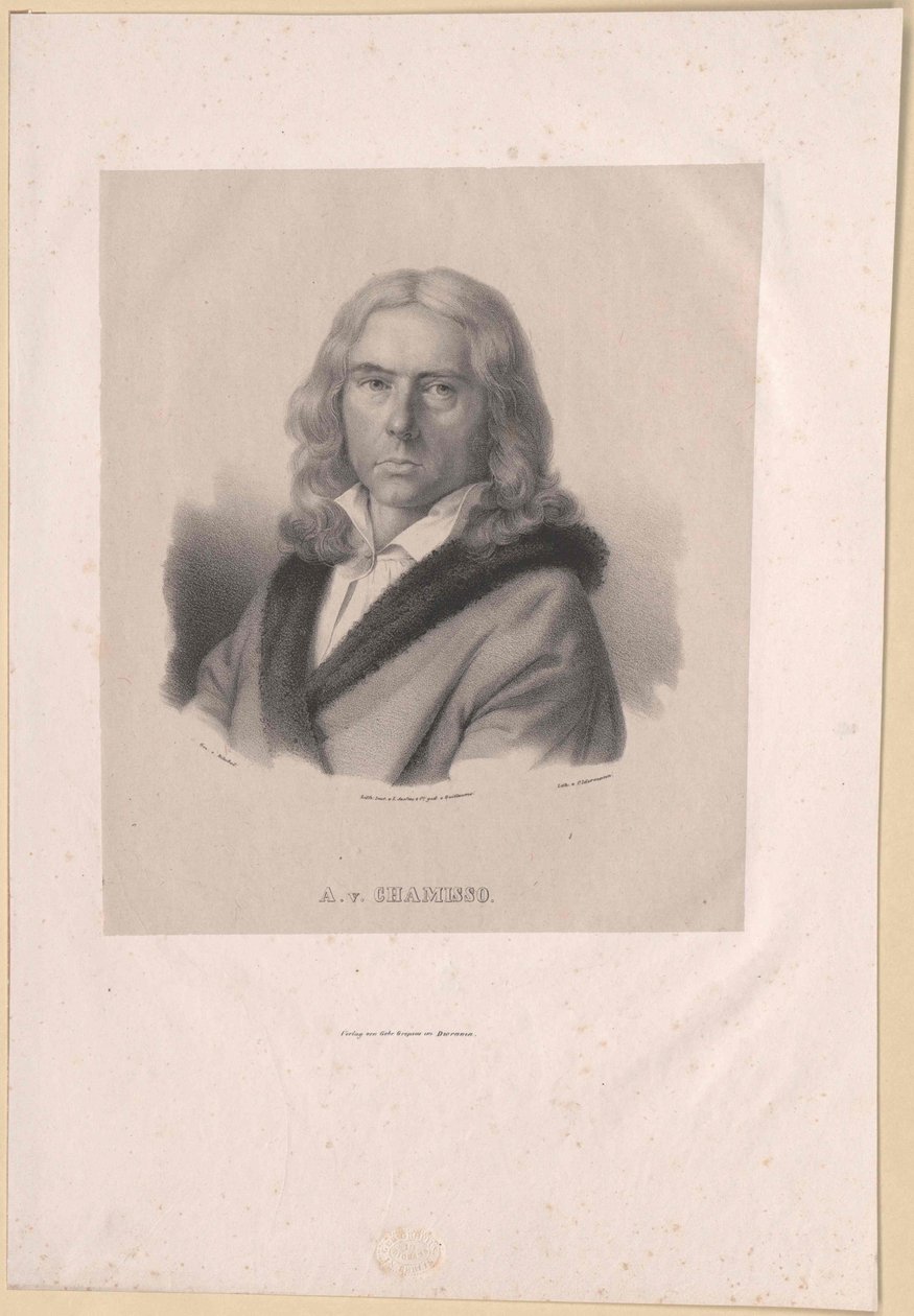 Adelbert von Chamisso von Artist Unknown: Kunstdruck