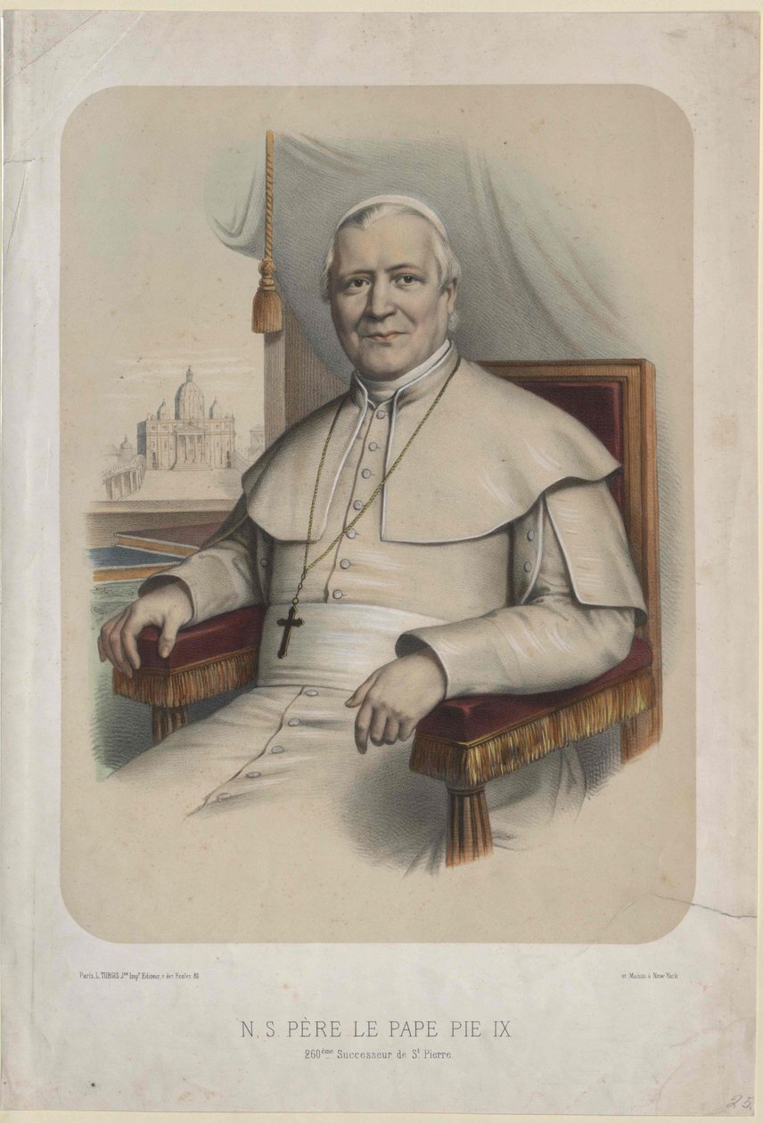 Papst Pius IX von Artist Unknown: hochwertiger Kunstdruck