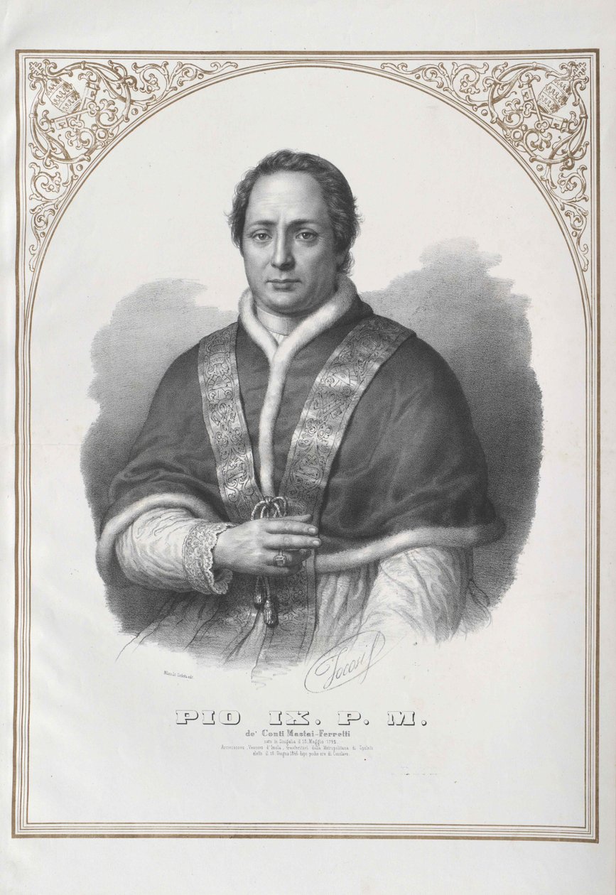 Papst Pius IX von Artist Unknown: hochwertiger Kunstdruck