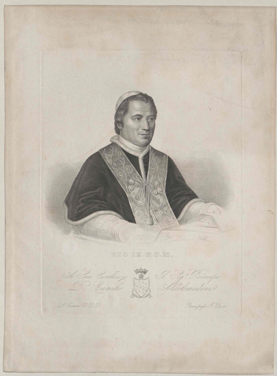 Papst Pius IX von Artist Unknown: hochwertiger Kunstdruck