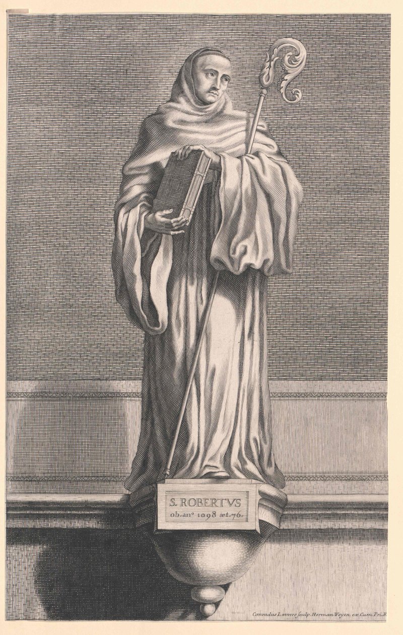 Heiliger Robert von Citeaux von Artist Unknown: Kunstdruck