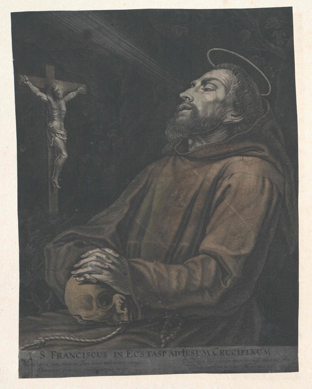 Der heilige Franz von Assisi von Artist Unknown: Kunstdruck