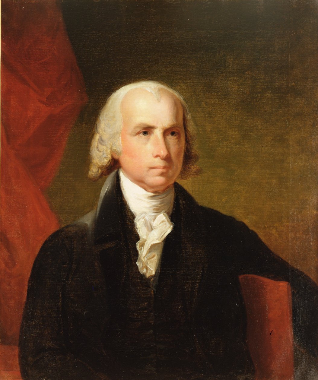 James Madison, 1835 nach dem Original von Gilbert Stuart