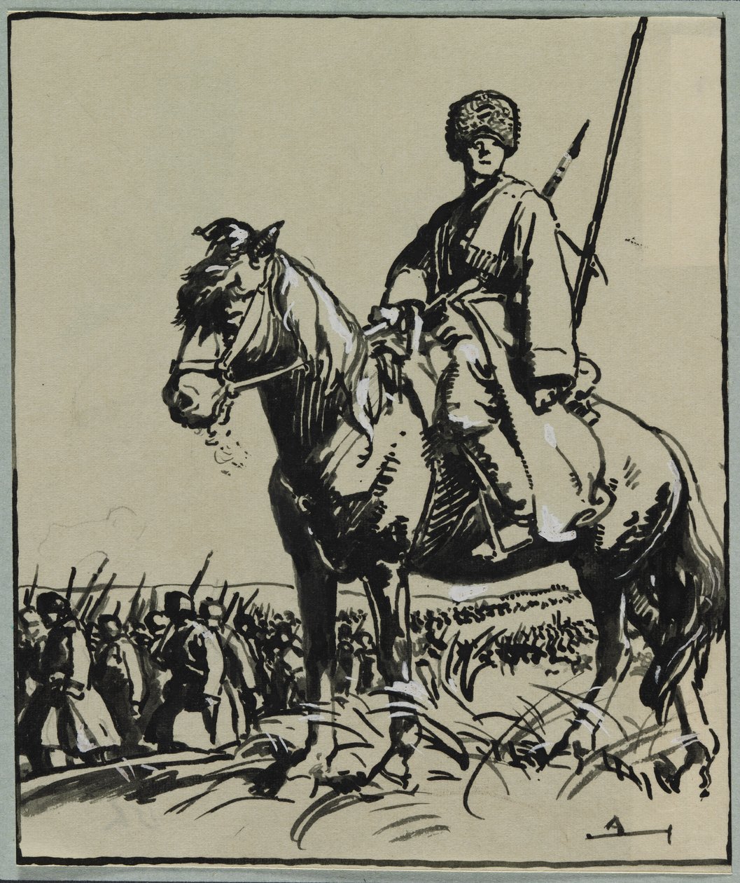 Kosakenoffizier von Auguste Louis Lepère: Kunstdruck