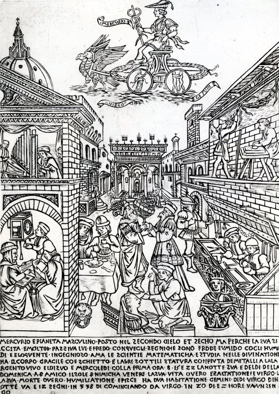 Merkur, ca. 1464 von Baccio Baldini: Kunstdruck kaufen