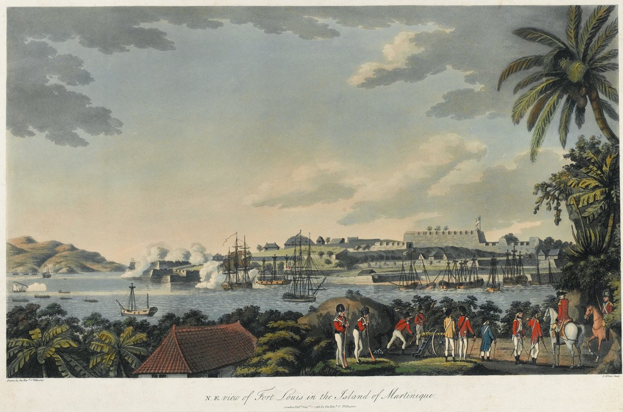 Nordostansicht von Fort Louis auf der Insel Martinique