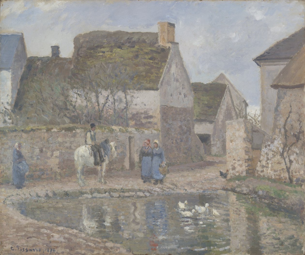 Ein Teich in Ennery, 1874 von Camille Jacob Pissarro