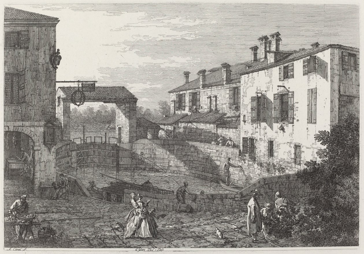 Le Porte Del Dolo von Canaletto: hochwertiger Kunstdruck