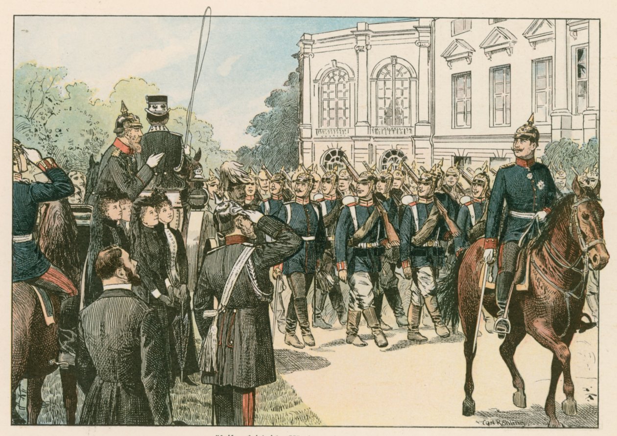 Die letzte Parade von Friedrich III., Deutscher Kaiser und König von ...