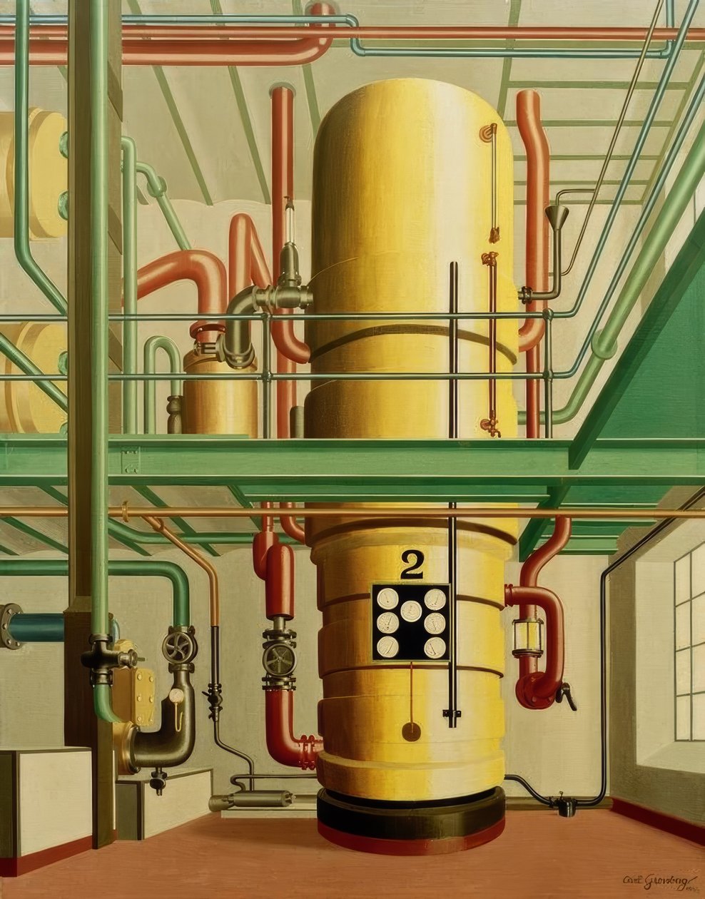 Der gelbe Kessel von Carl Grossberg: Kunstdruck kaufen