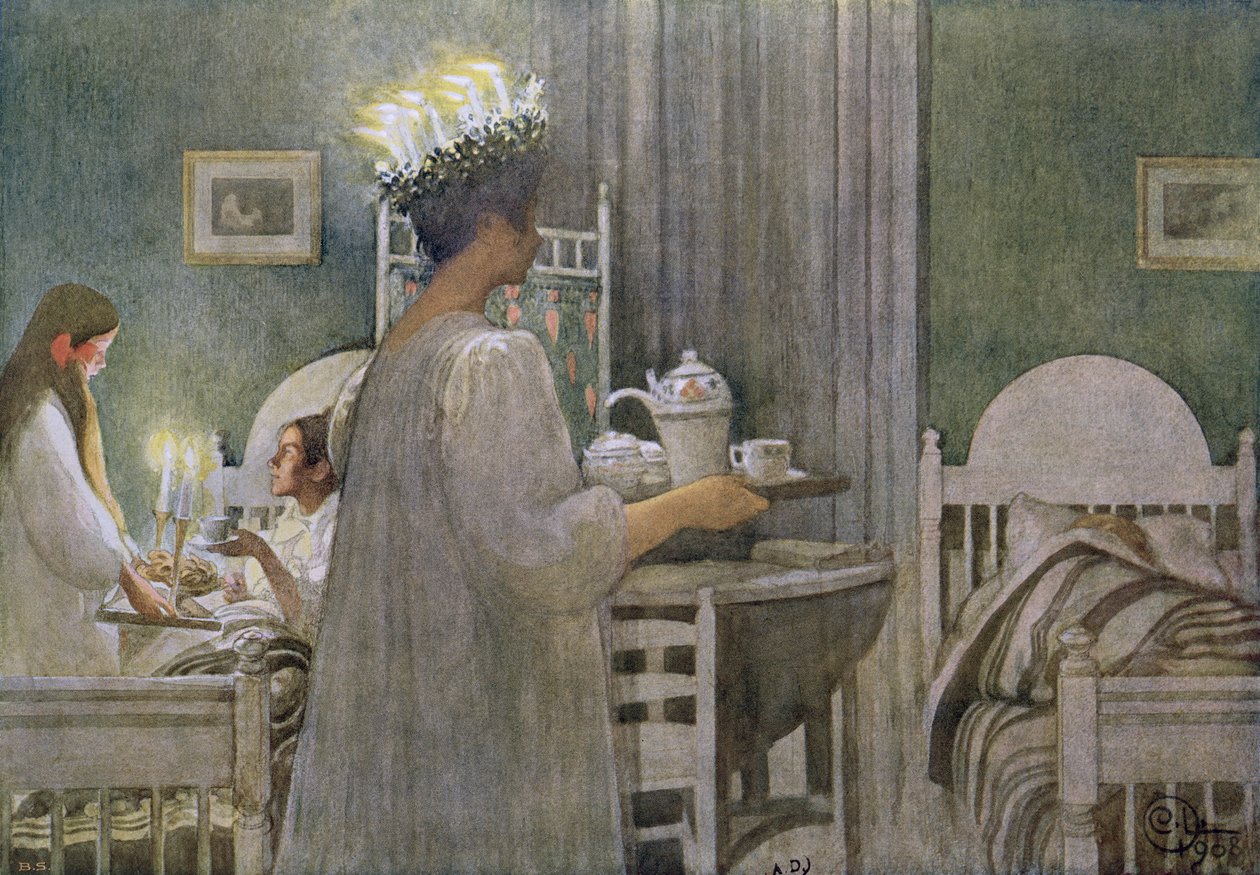Das Fest der Heiligen Lucia am 13. Dezember von Carl Larsson