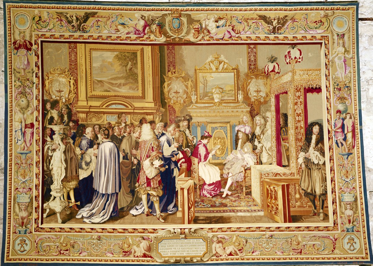 Die Audienz von Kardinal Chigi bei Ludwig XIV. (1638-1715) in ...