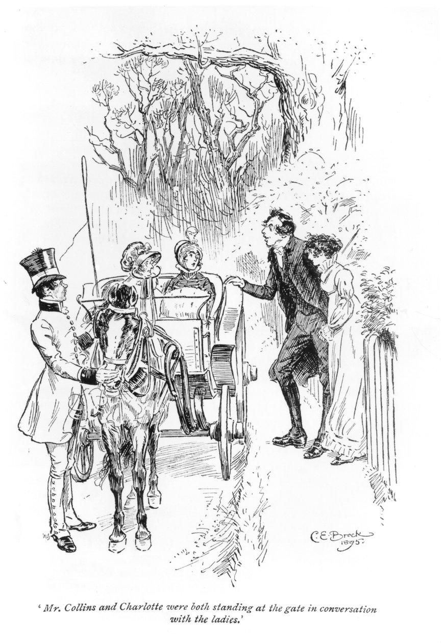 'Mr. Collins und Charlotte standen beide am Tor und unterhielten sich ...
