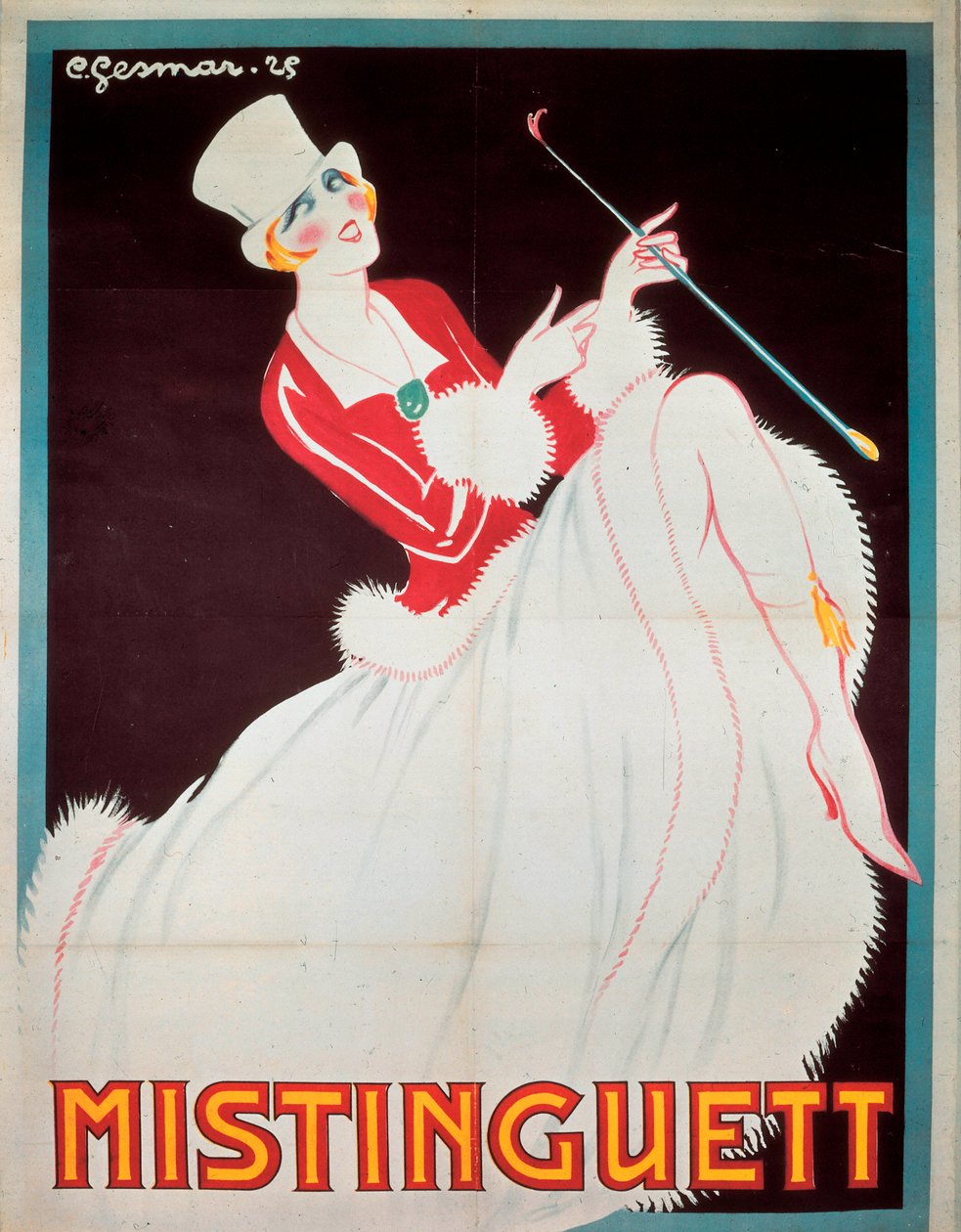 Plakat von Mistinguett von Charles Gesmar: Kunstdruck kaufen