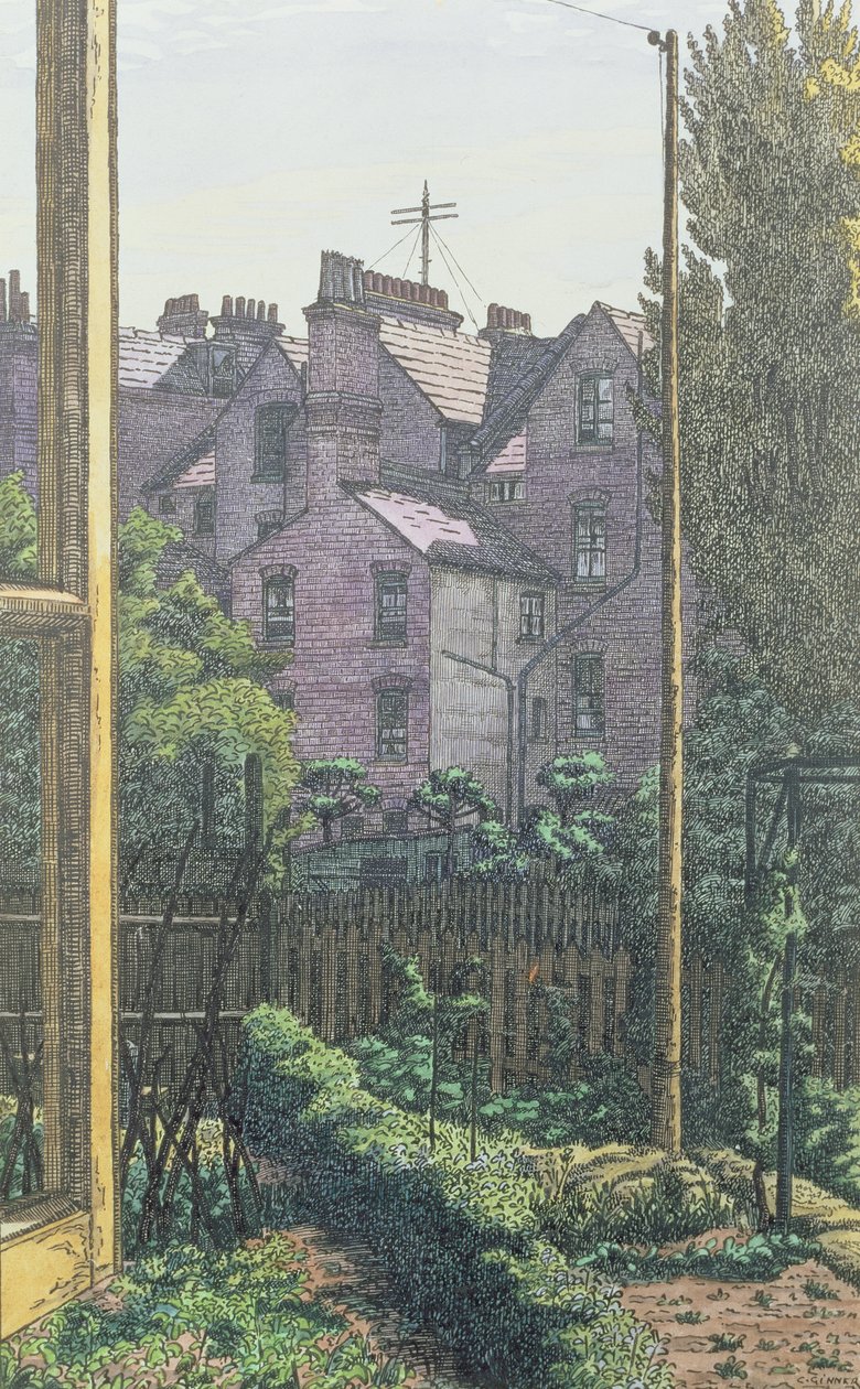 Ein Londoner Hintergarten von Charles Ginner: Kunstdruck