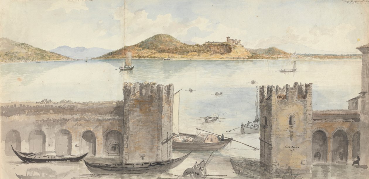 Hafen von Arona von Charles Gore: hochwertiger Kunstdruck