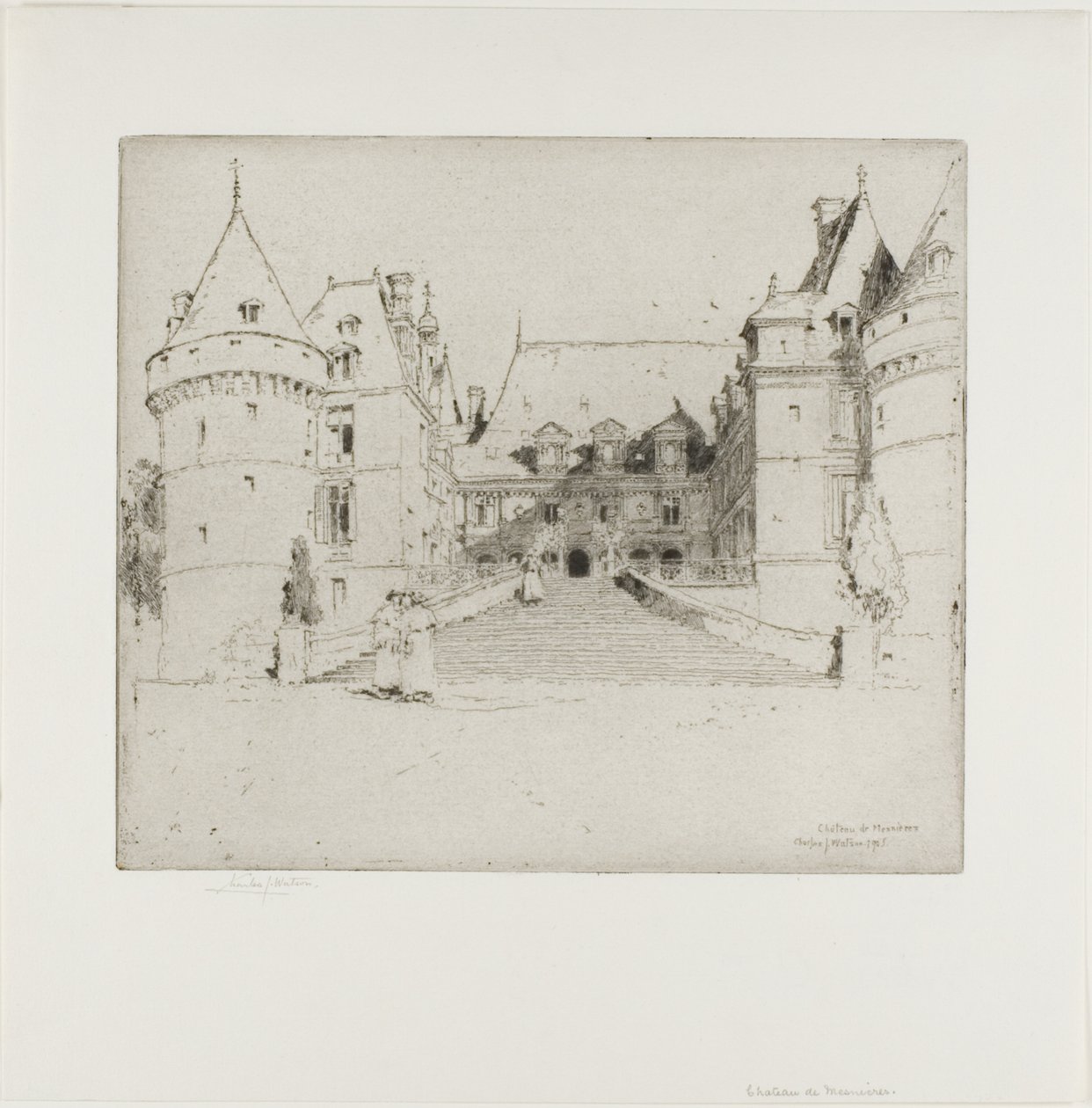 Schloss von Meanieres von Charles John Watson: Kunstdruck