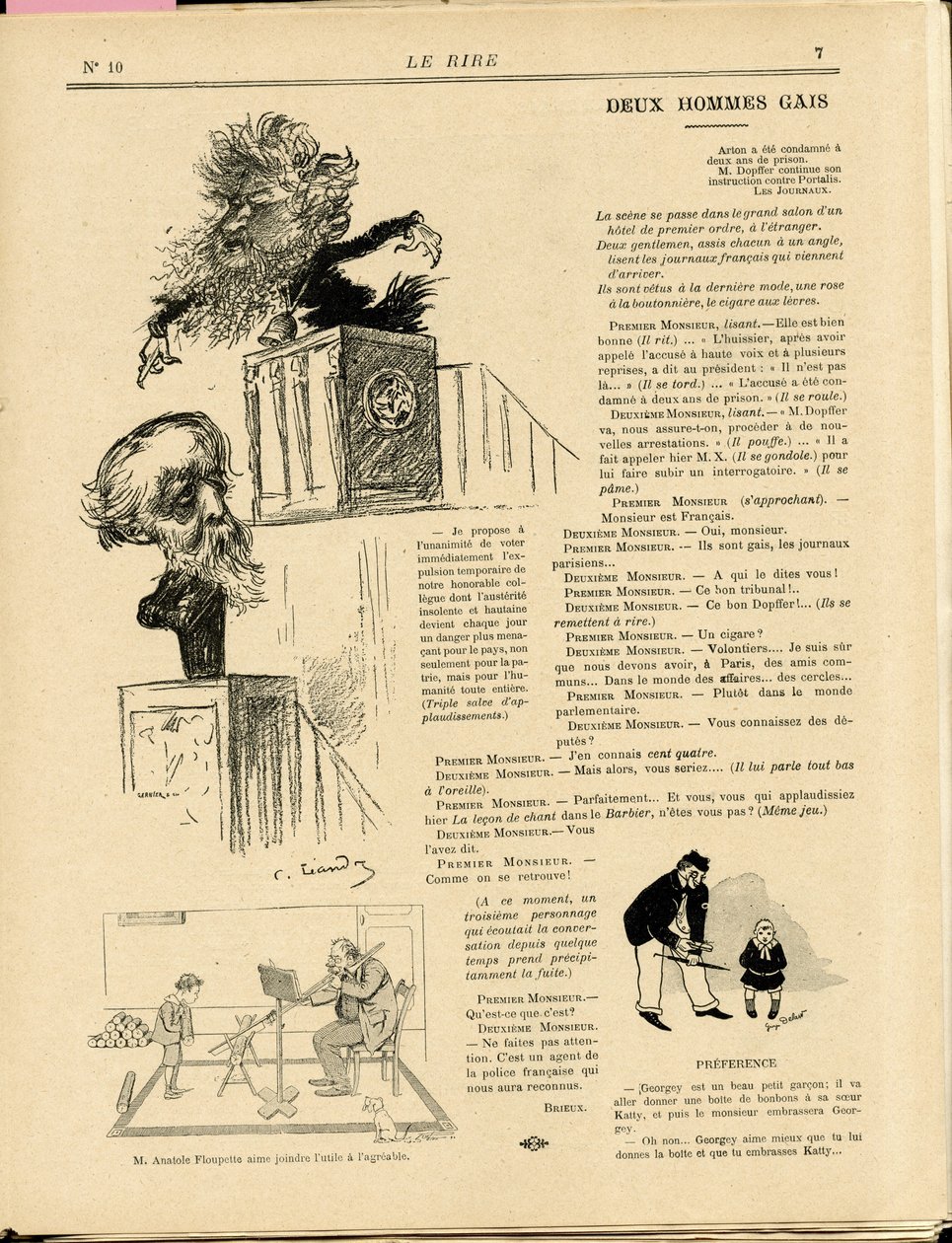 Illustration von Charles Leandre (1862-1934) in Le Rire