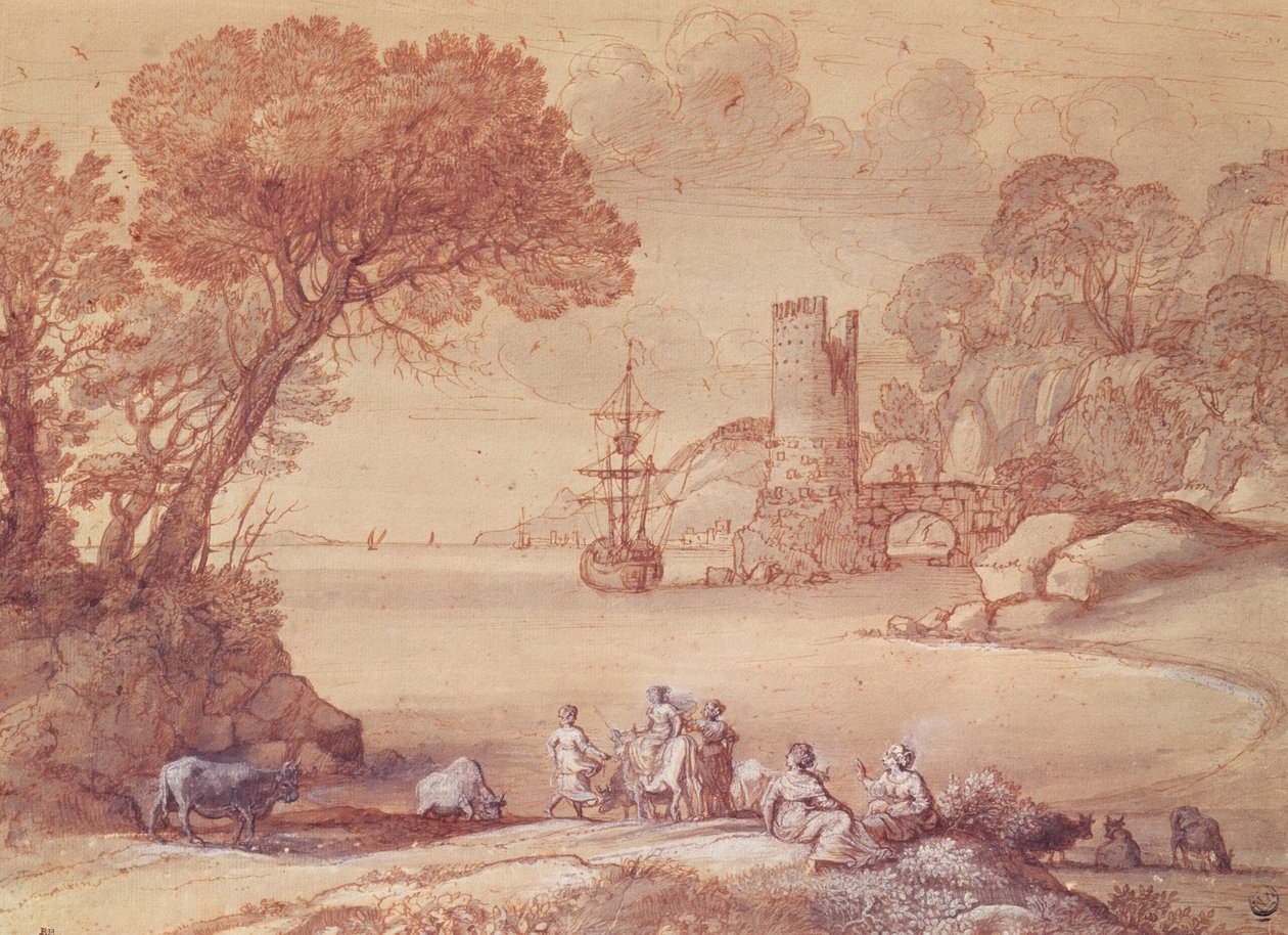 Der Raub der Europa, 1655 von Claude Lorrain: Kunstdruck