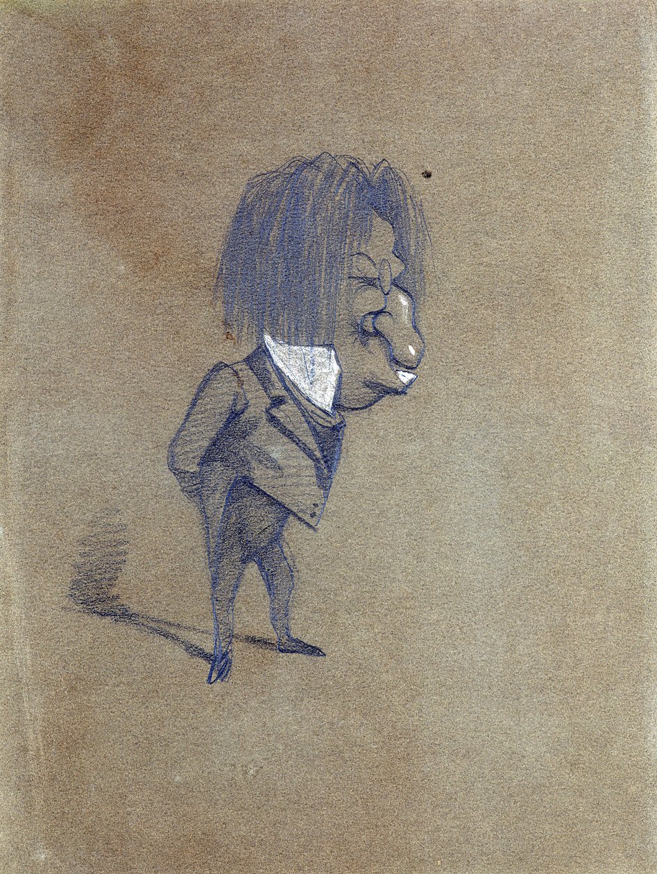 Karikatur von Jules Husson (1821-89) 'Champfleury', 1858