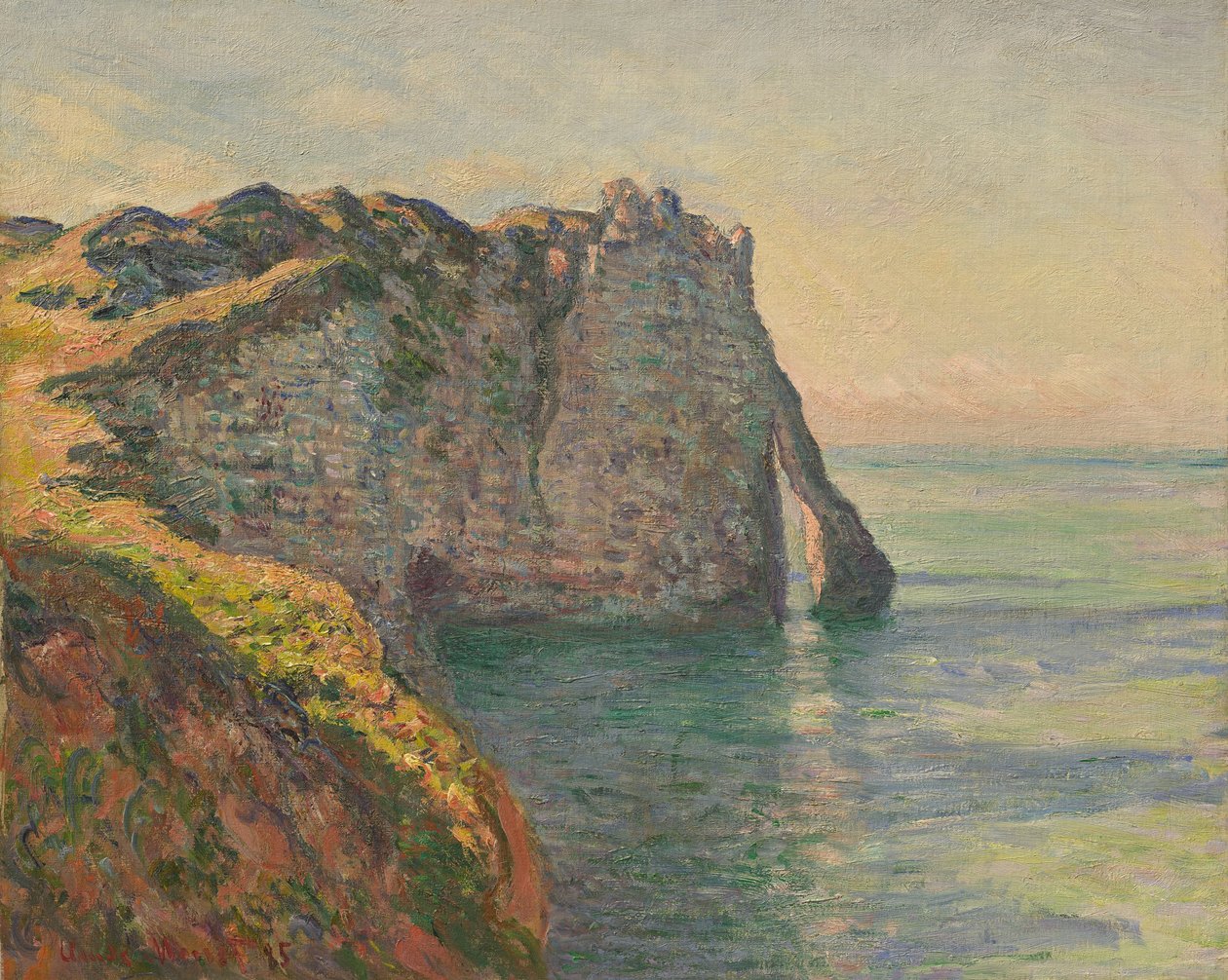 Klippe und Porte d'Aval, 1885 von Claude Monet: Kunstdruck