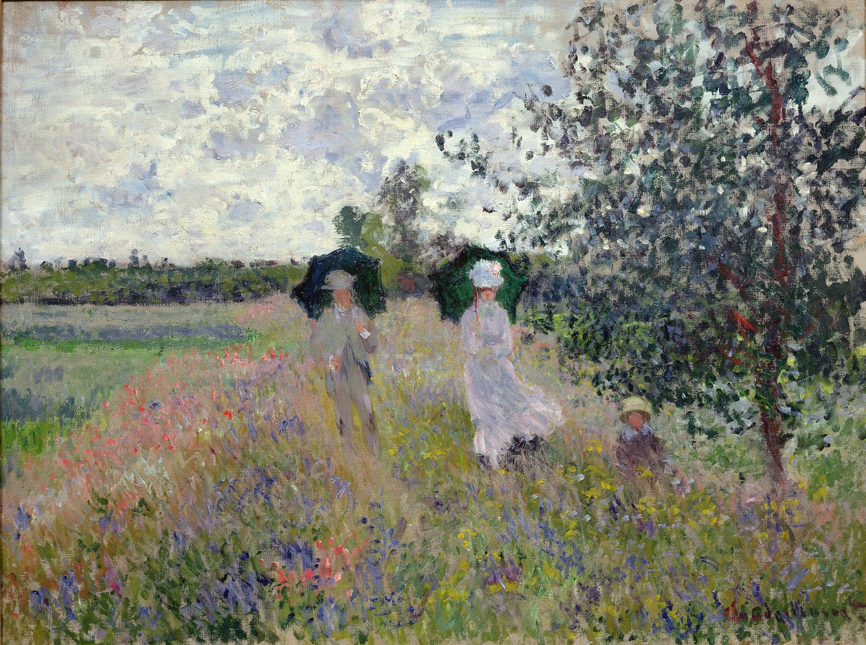 Promenade bei Argenteuil von Claude Monet: Kunstdruck