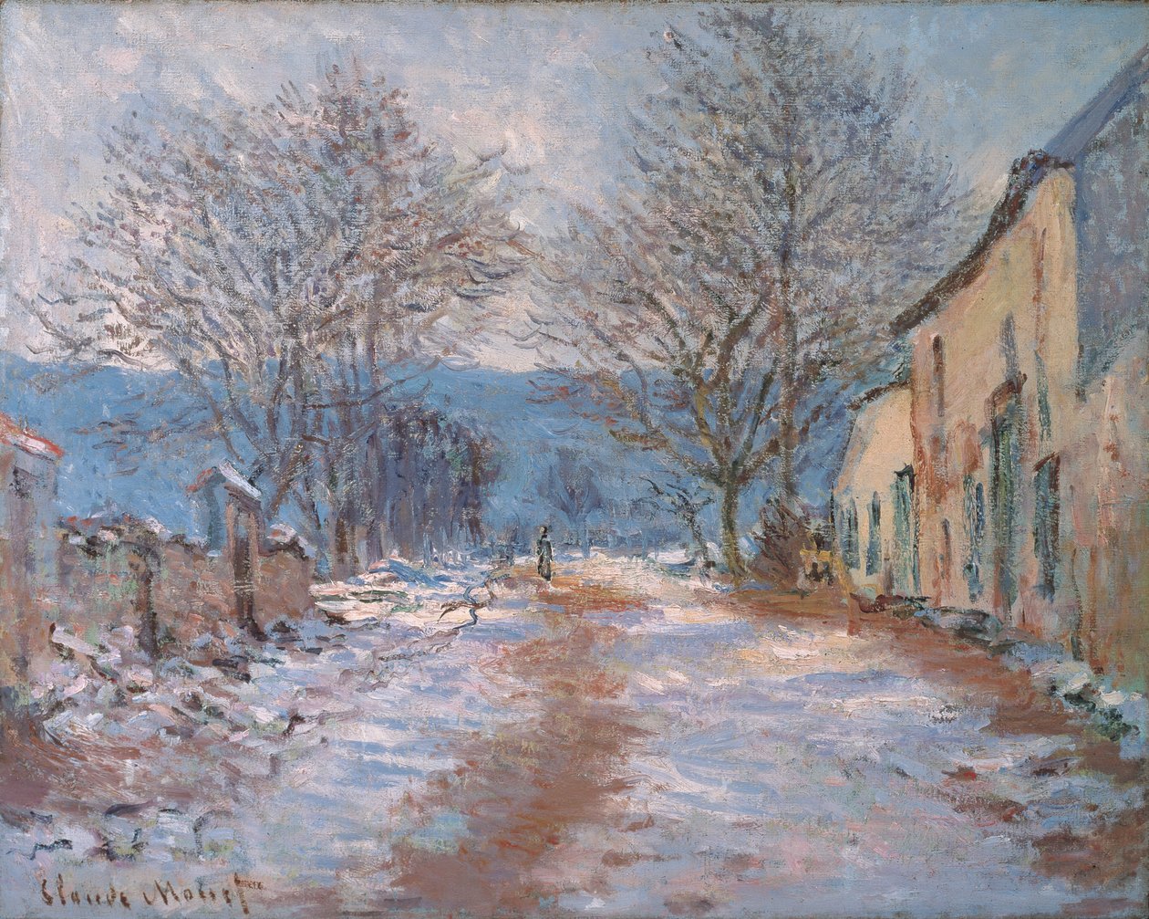 Schnee in Limetz, 1886 von Claude Monet: Kunstdruck kaufen