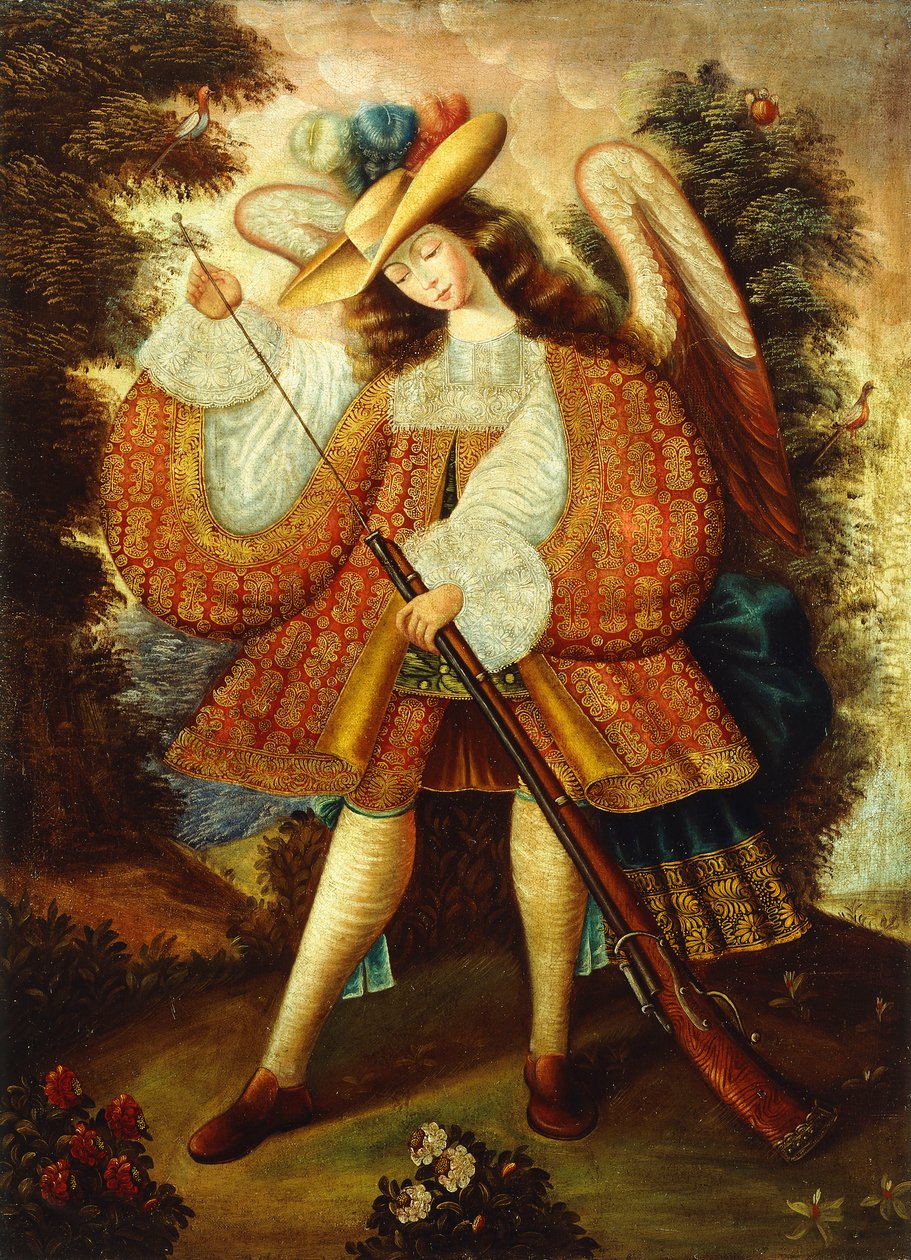 Erzengel mit Arkebuse von Cuzco School: Kunstdruck kaufen