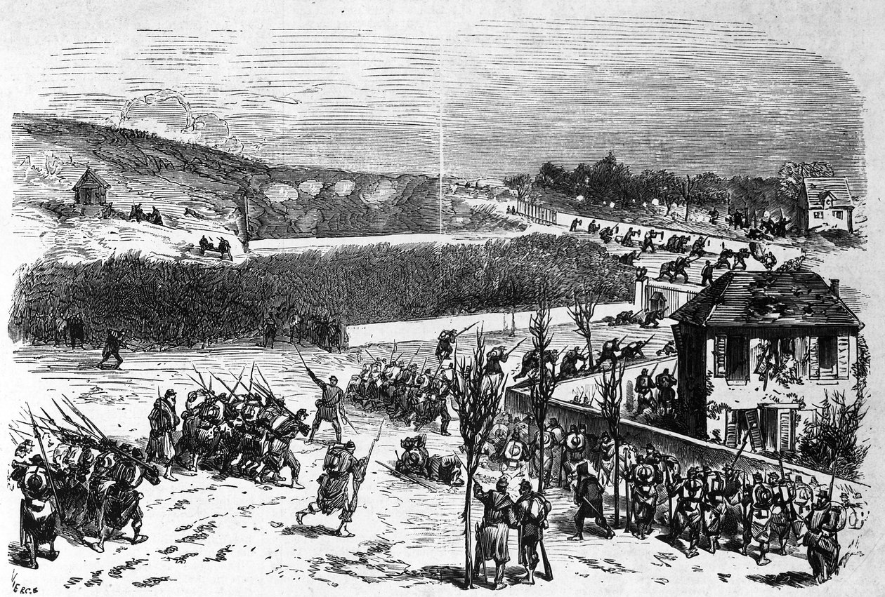 Truppen unter dem Kommando von General de Bellemare in der Schlacht von ...