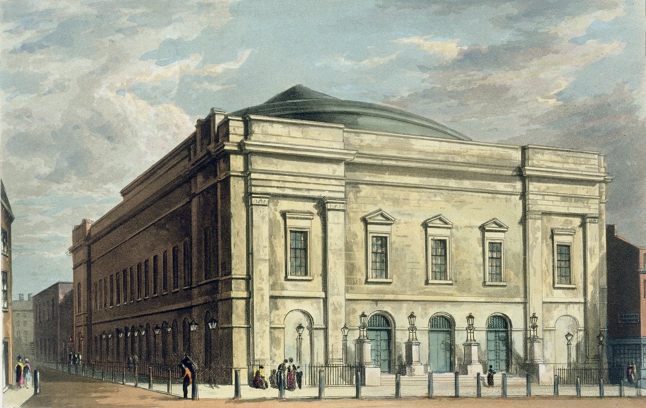 Theatre Royal, Drury Lane, in London, entworfen von Benjamin Wyatt im ...