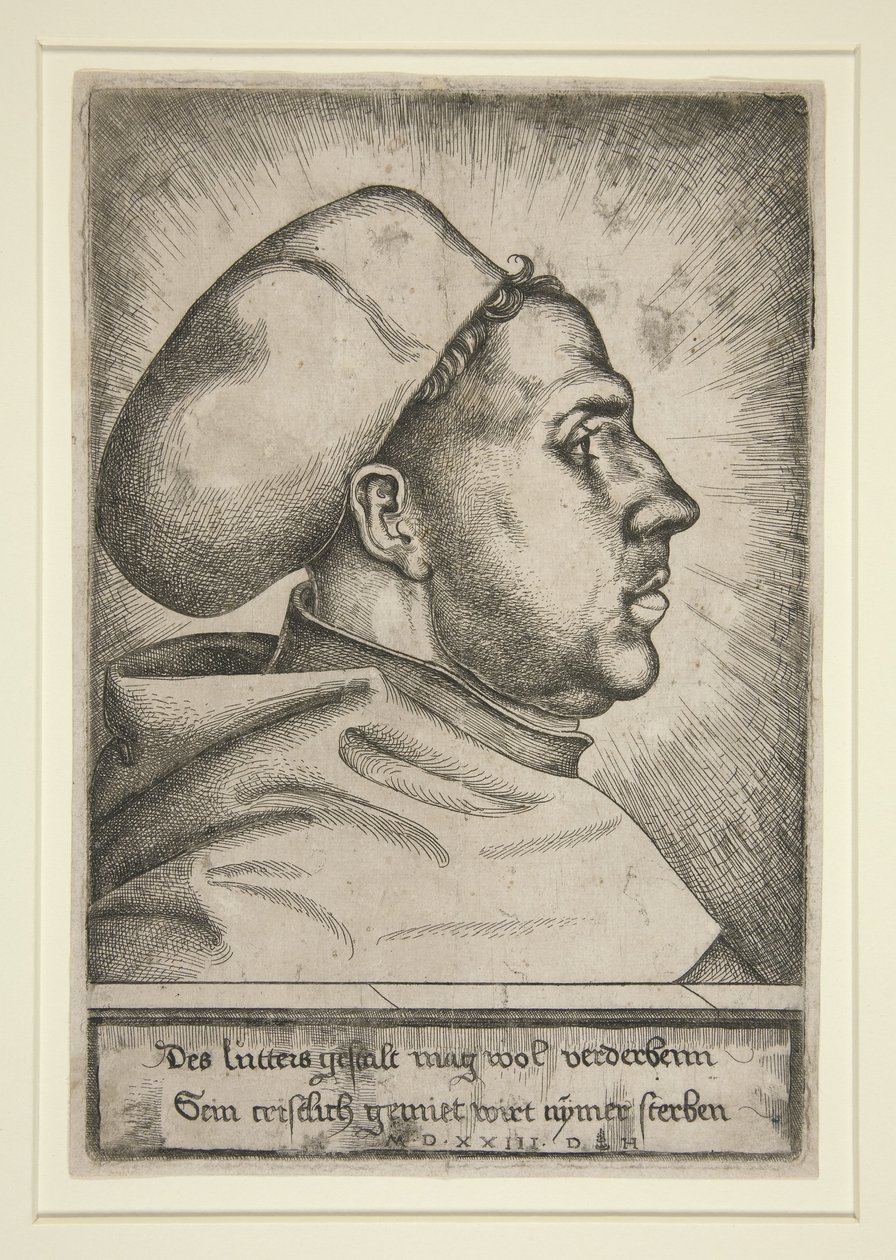 Martin Luther, 1523 von Daniel Hopfer: Kunstdruck kaufen