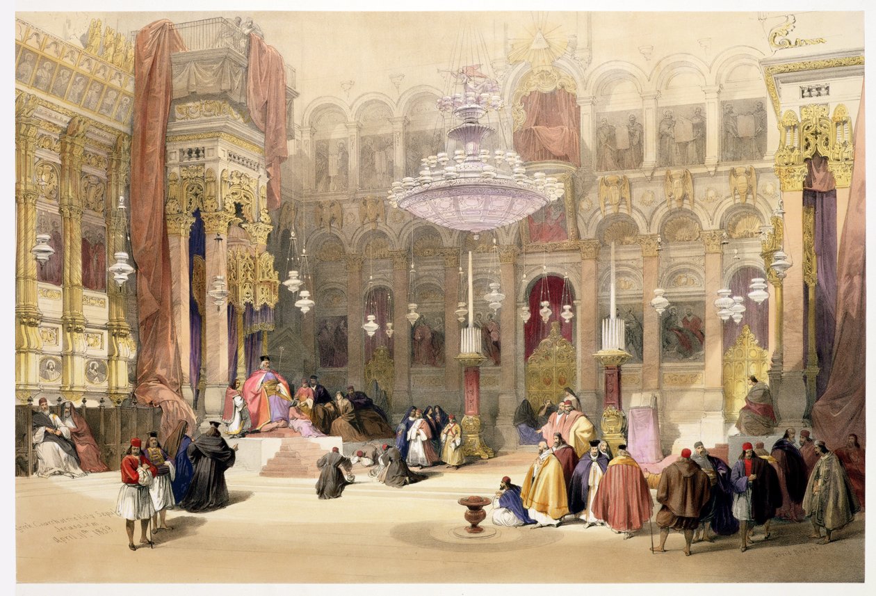 Griechische Kirche des Heiligen Grabes, Jerusalem, 11. April 1839 ...