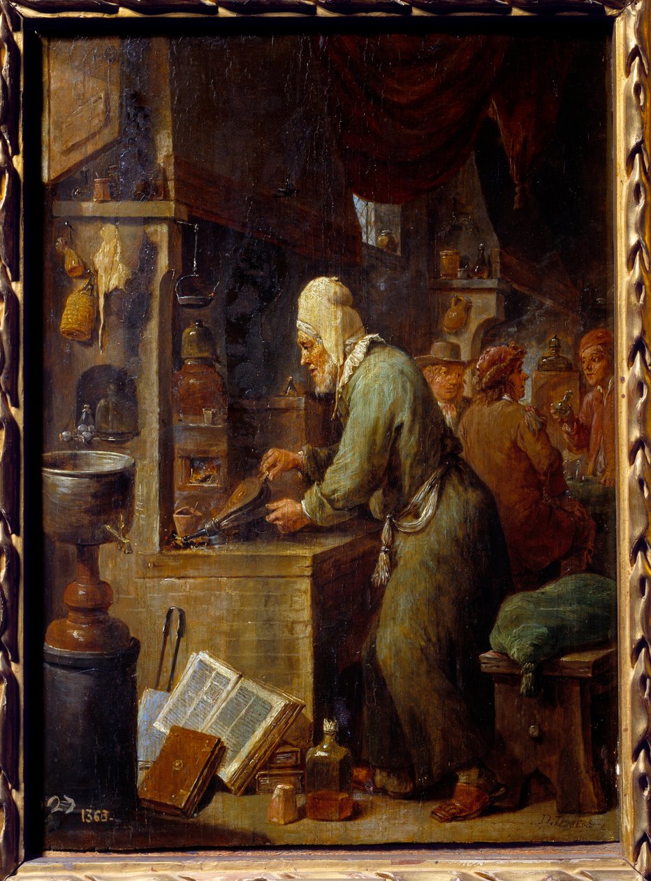Der Alchemist von David Teniers the Younger: Kunstdruck
