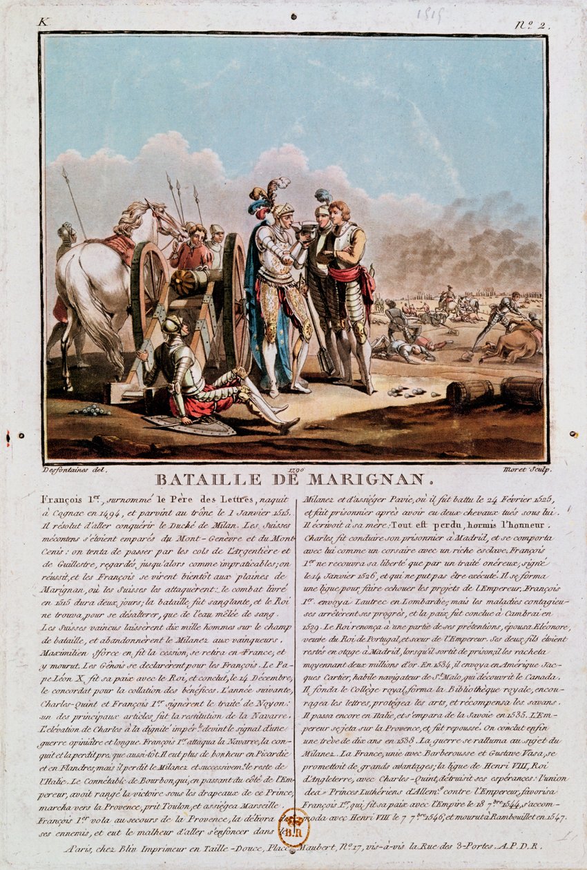 Episode der Schlacht von Marignano, 14. September 1515, 1790
