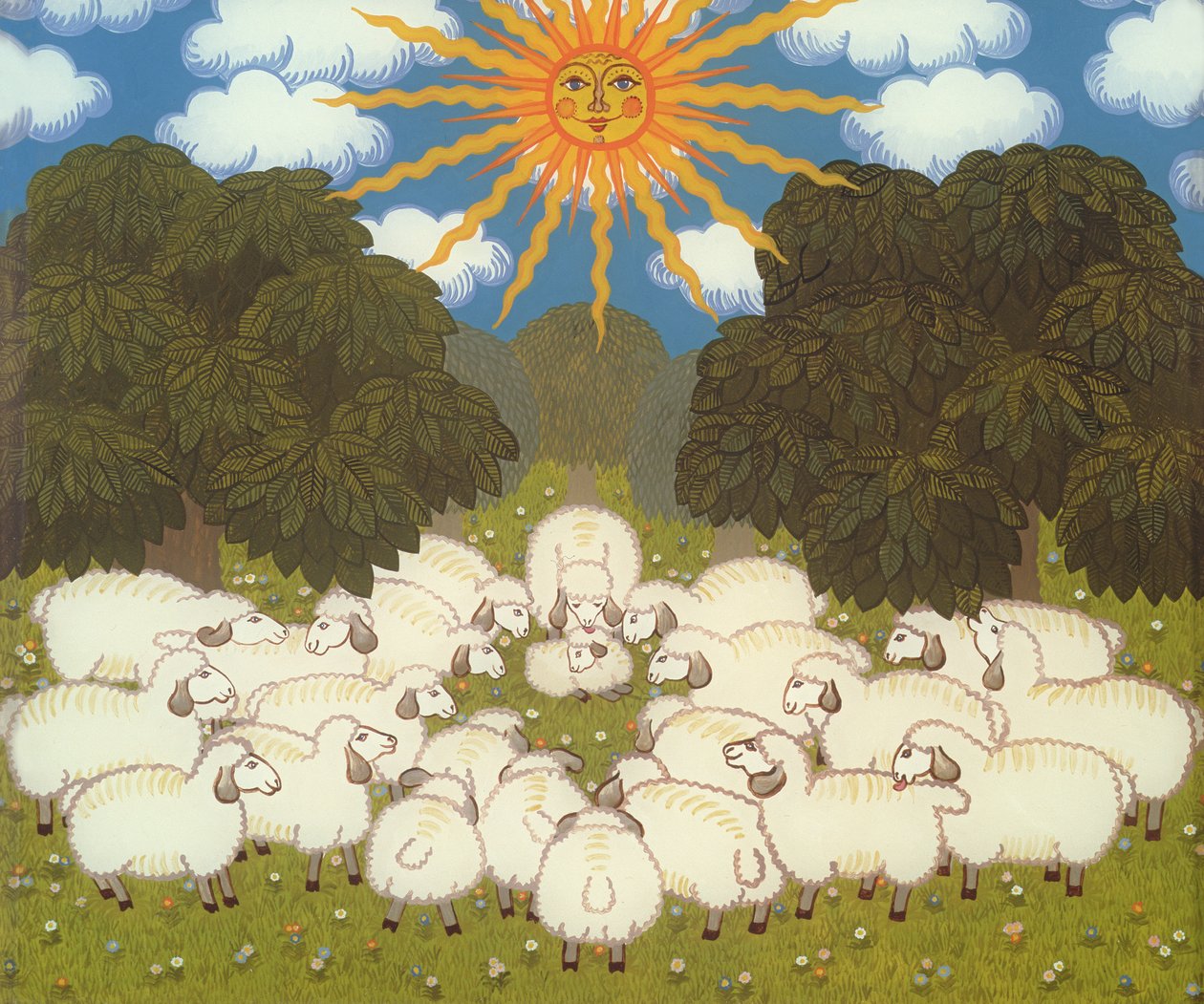 Schafe III von Ditz: Hochwertigste Kunstreproduktion