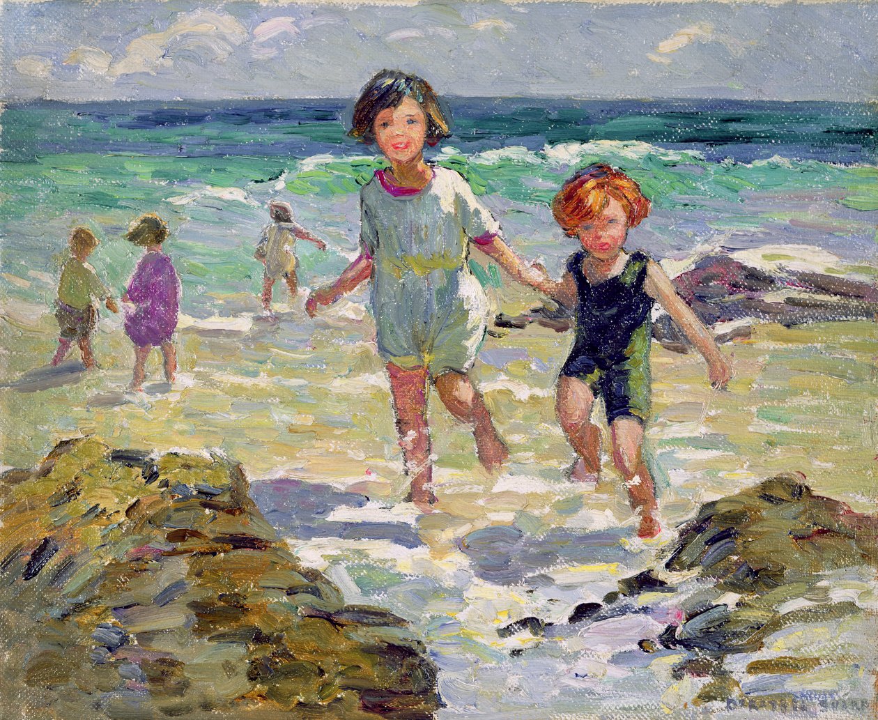 Kinder planschen von Dorothea Sharp: hochwertiger Kunstdruck