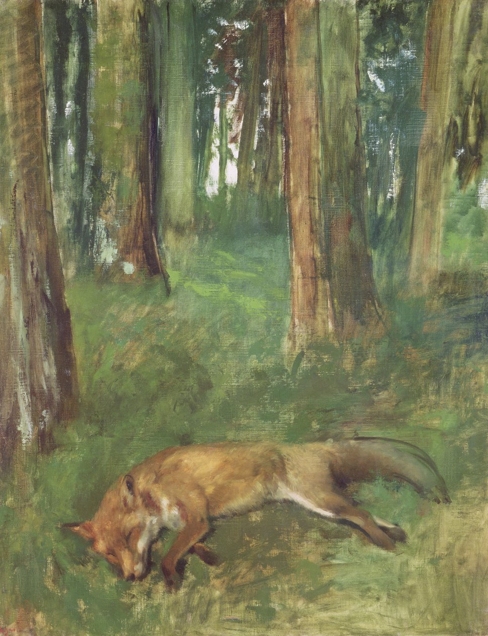 Toter Fuchs im Unterholz, 1865 von Edgar Degas: Kunstdruck