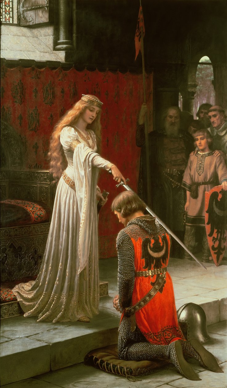 Der Ritterschlag, 1901 von Edmund Blair Leighton: Kunstdruck