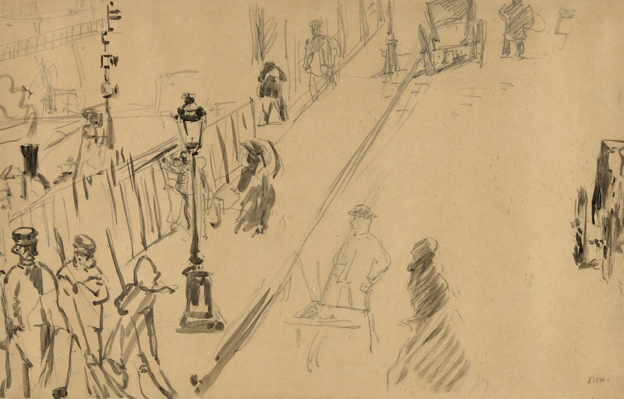 La Rue Mosnier von Édouard Manet: hochwertiger Kunstdruck