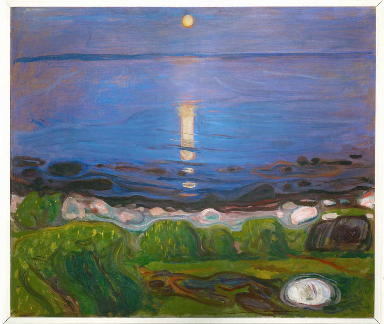 Eine Sommernacht am Strand von Edvard Munch: Kunstdruck
