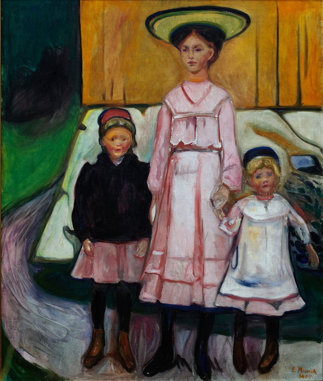 Drei Kinder von Edvard Munch: Kunstdruck in Museumsqualität