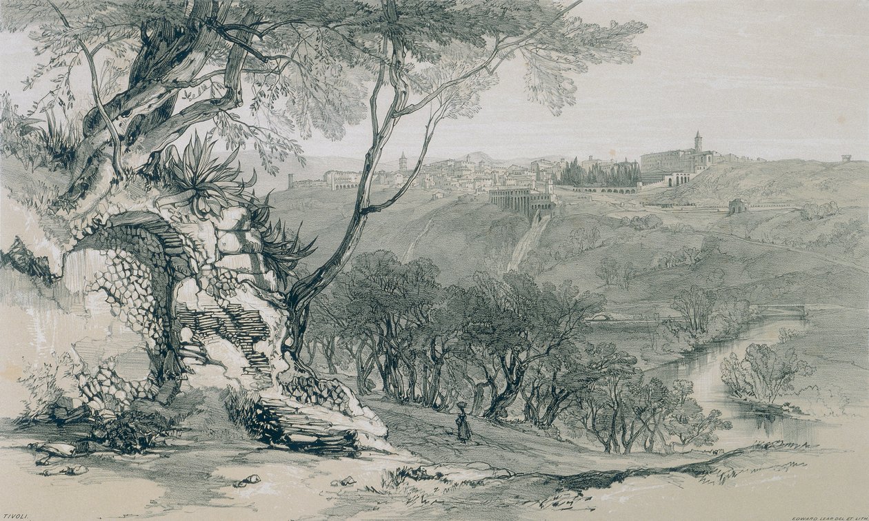 Ansichten von Rom und seiner Umgebung: Tivoli mit der Villa von Maecenas