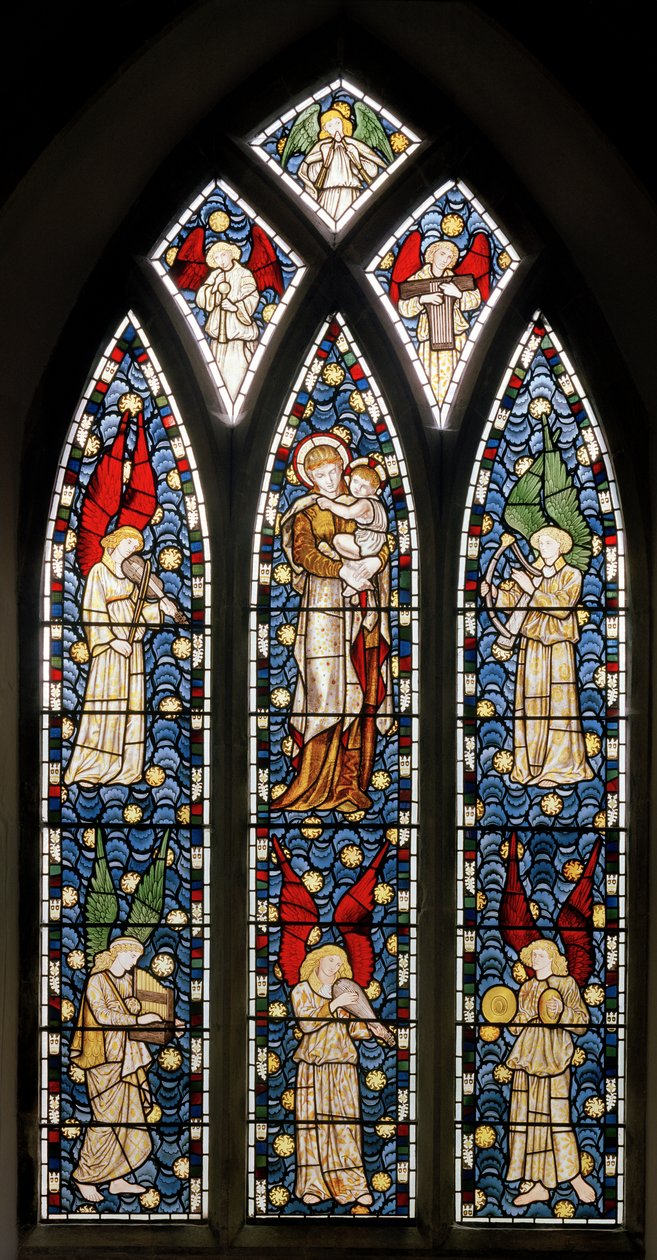 Tilehurst, St Michael, Madonna und Kind, Musikalische Engel