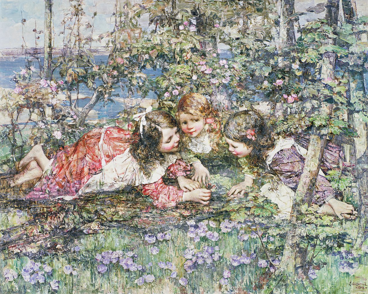 Ein Sommeridyll von Edward Atkinson Hornel: Kunstdruck