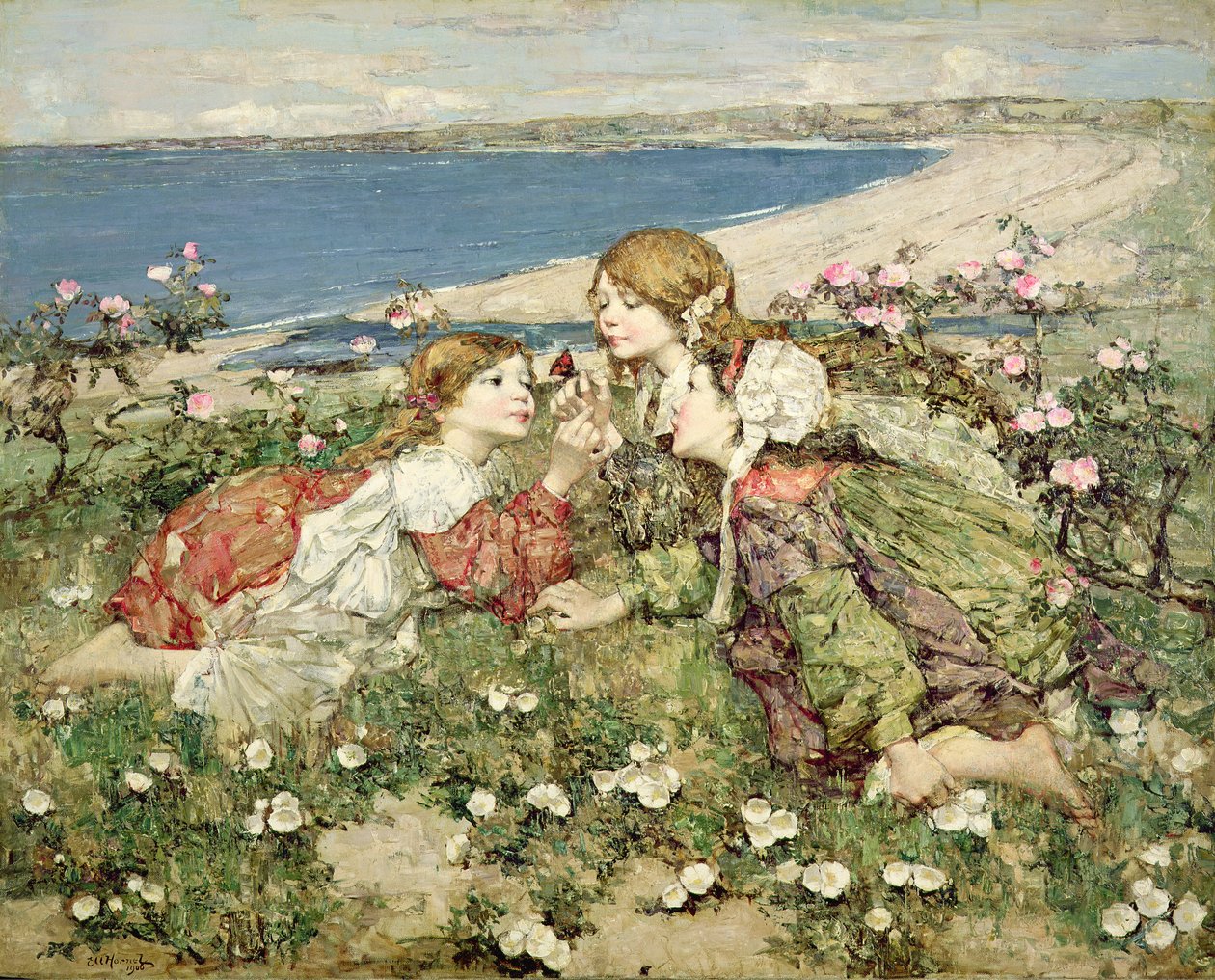Rosen am Meer von Edward Atkinson Hornel: Kunstdruck