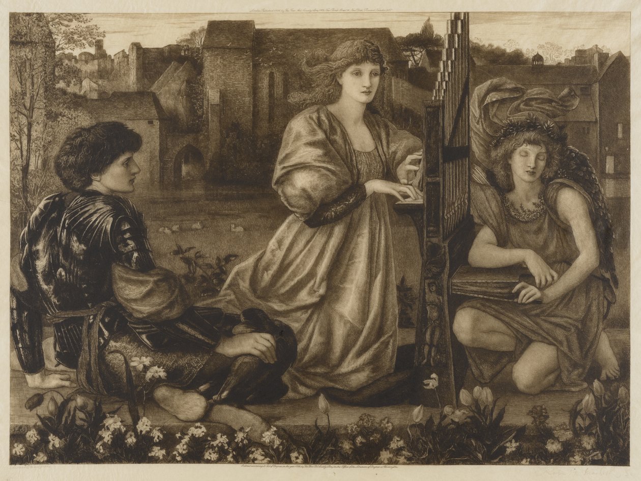 Das Liebeslied von Edward Coley Burne-Jones: Kunstdruck