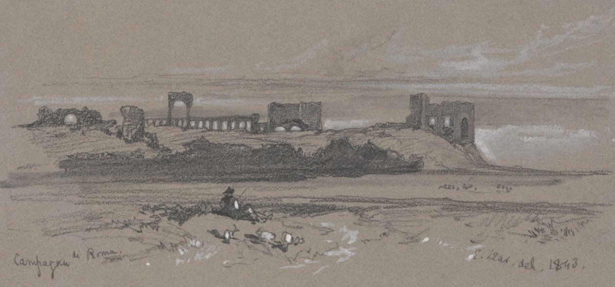 Campagna di Roma von Edward Lear: hochwertiger Kunstdruck